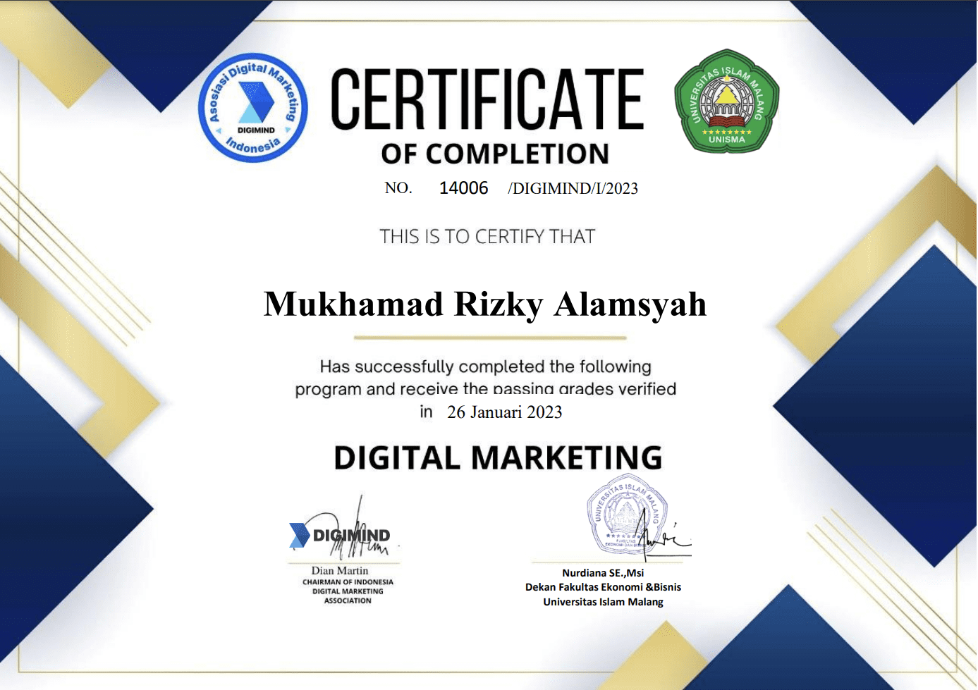 Mukhamad Rizky Alamsyah | Personal Portfolio